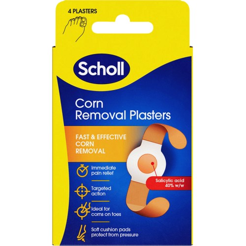 Scholl Corn Removal Plasters, Easy-to-Use Treatment, Includes 4 Discs ...